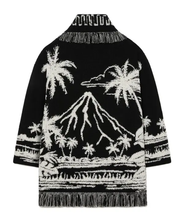 Alanui Palm Grove Tales Cardigan - Black