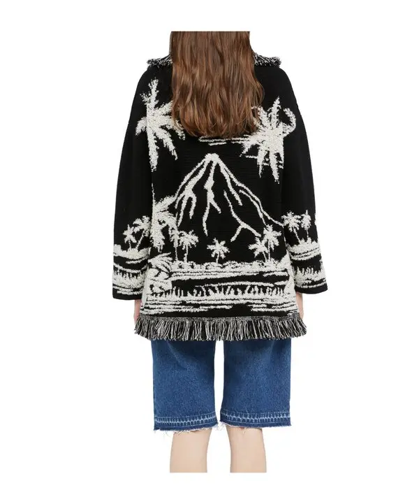 Alanui Palm Grove Tales Cardigan - Black