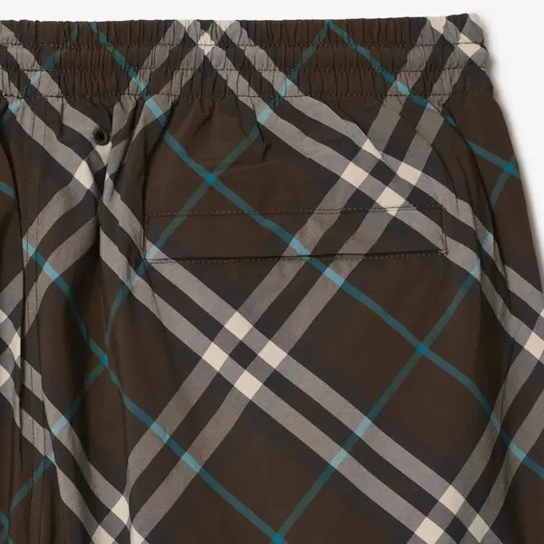 Burberry Checked Drawstring Swim Shorts