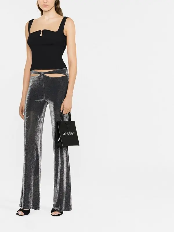 ROTATE BY BIRGER CHRISTENSEN Cut-out Wide-leg Pants
