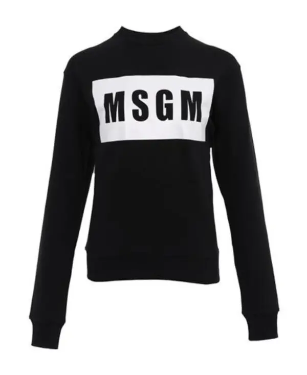 MSGM Logo Print Sweatshirt - Black