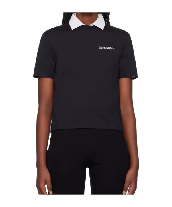 Palm Angels Embroidered Logo Crewneck T-shirt