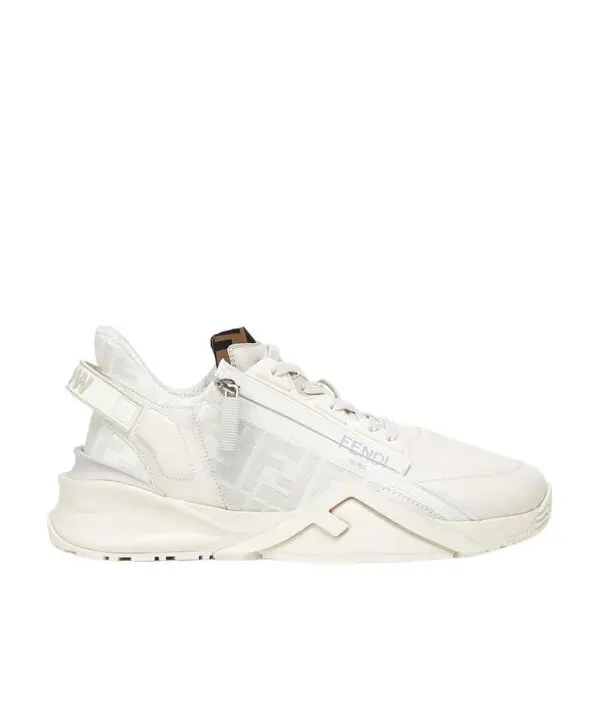 Fendi Flow Low-top Sneakers With Embossed Detail - White