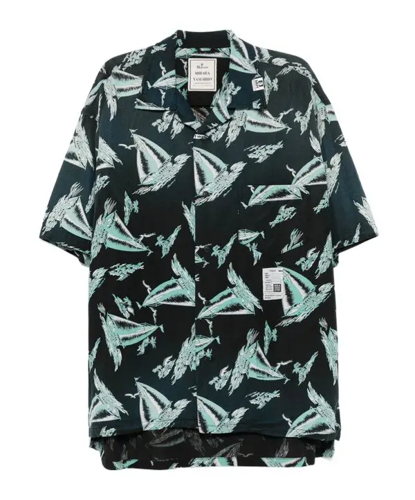Mihara Yasuhiro Vintage Like Aloha Shirt - Black