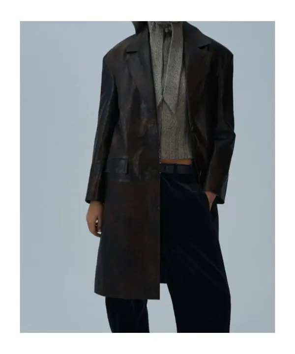Magda Butrym Single-breasted Leather Coat