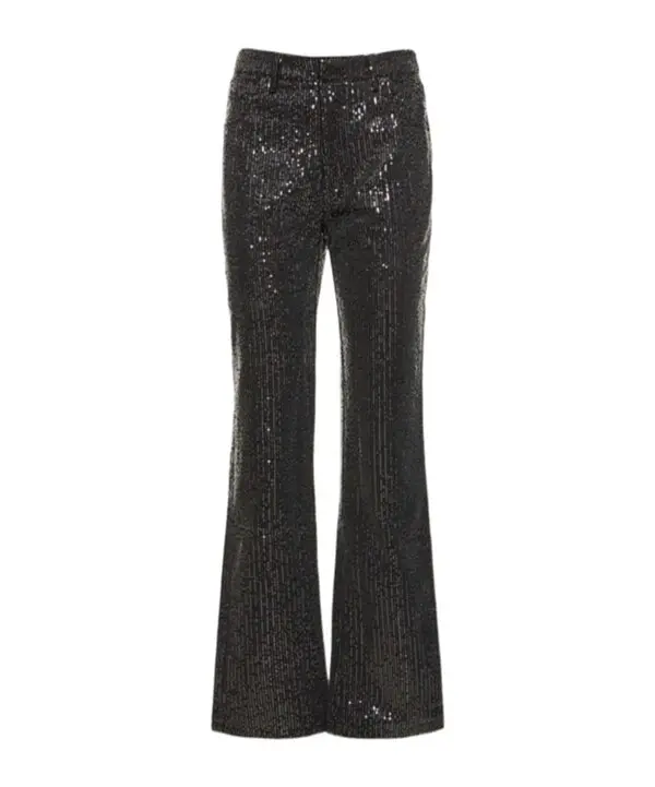ROTATE BY BIRGER CHRISTENSEN Sequined Pants - Black