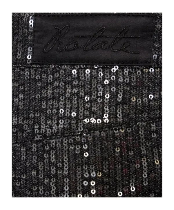 ROTATE BY BIRGER CHRISTENSEN Sequined Full Length Trousers