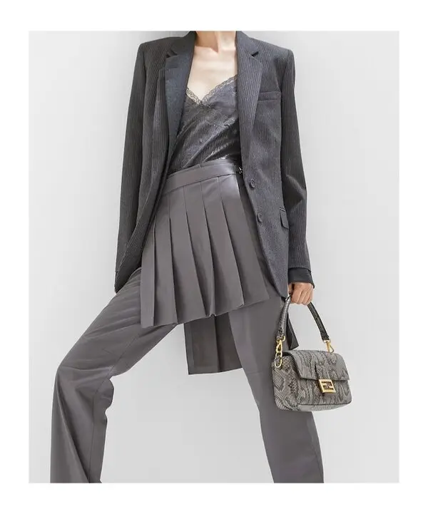 Fendi Single-breasted Striped Tailored Blazer - Gray