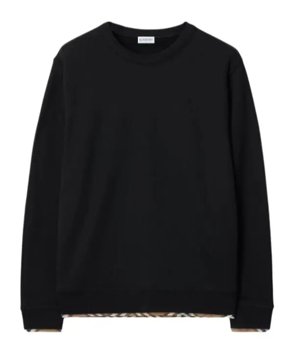 Burberry Cotton Sweatshirt With Trim Detail