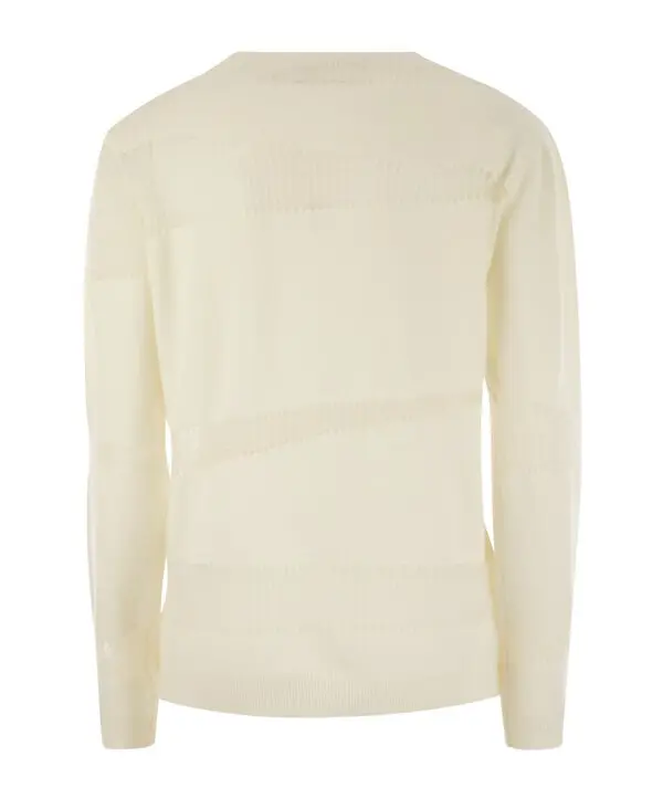 Fabiana Filippi Knit Net Stripe Jumper - Nude