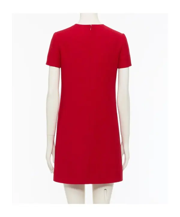 Valentino Garavani V Logo Pocket Short Sleeve Shift Dress