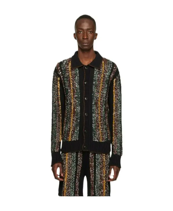 Amiri Logo Knit Lapel Sweater