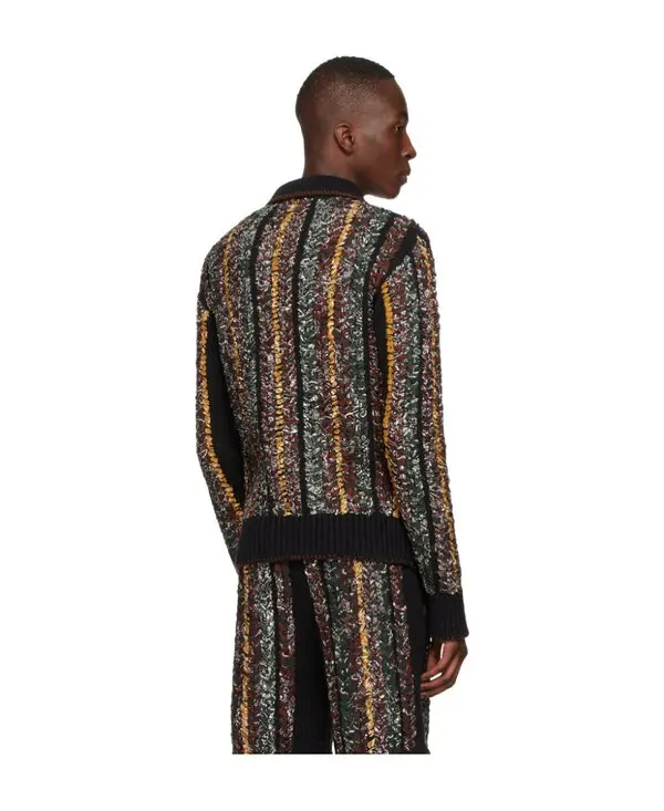 Amiri Logo Knit Lapel Sweater