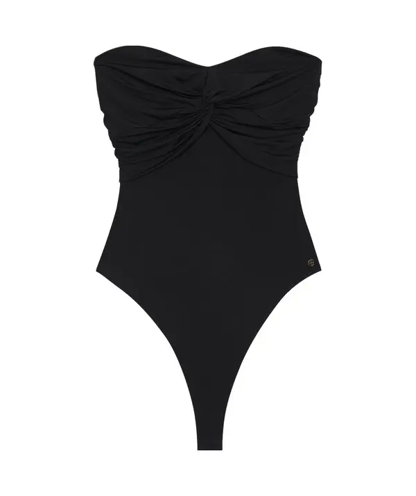 ANINE BING Ravine Strapless Bodysuit - Black