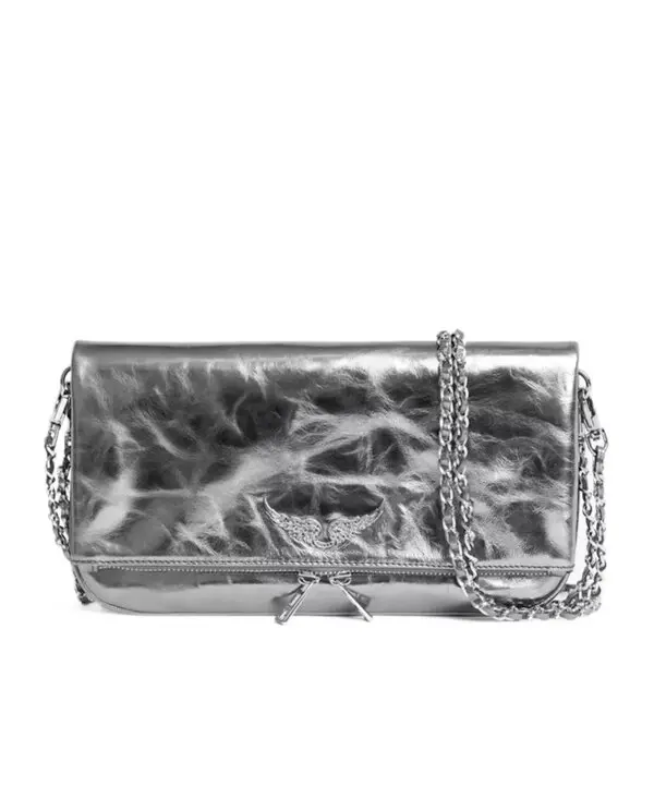 Zadig&Voltaire Rock Vintage Clutch Bag - Gray