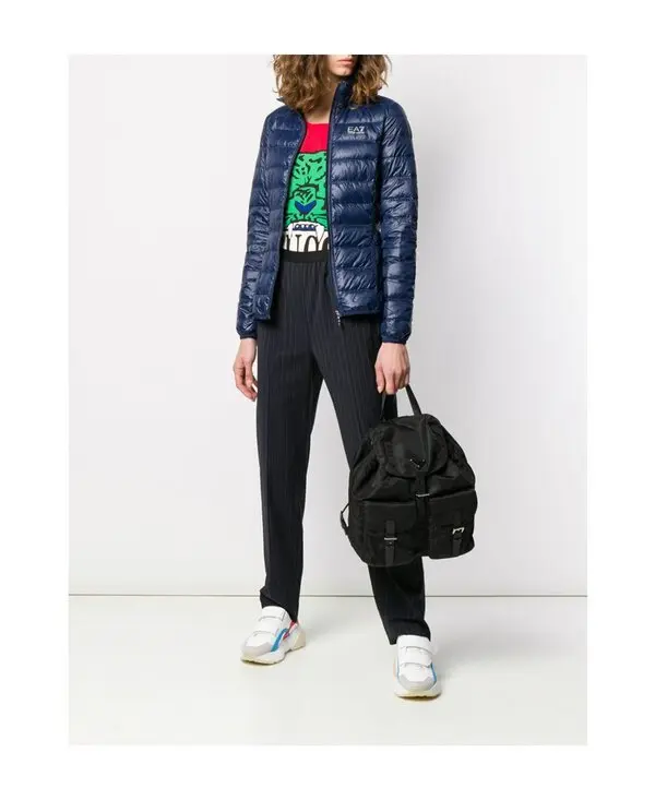 EA7 Quilted Logo Down Jacket