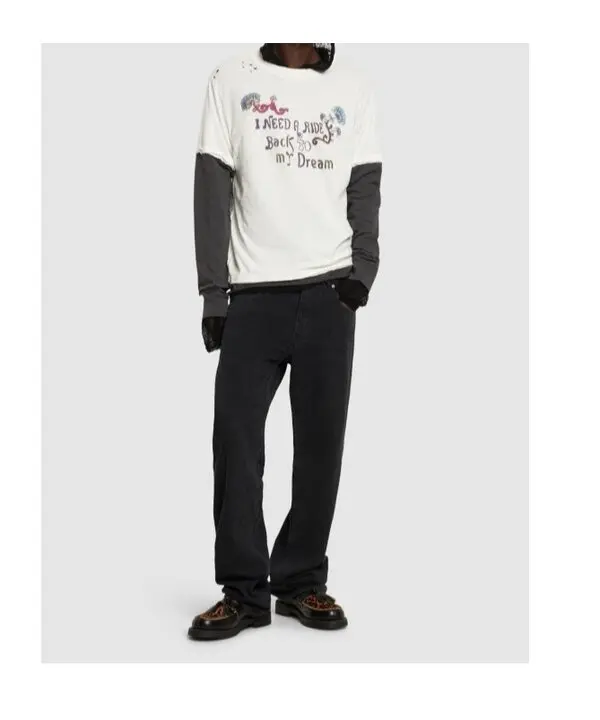 BLUEMARBLE Denim Jacquard Bootcut Jeans