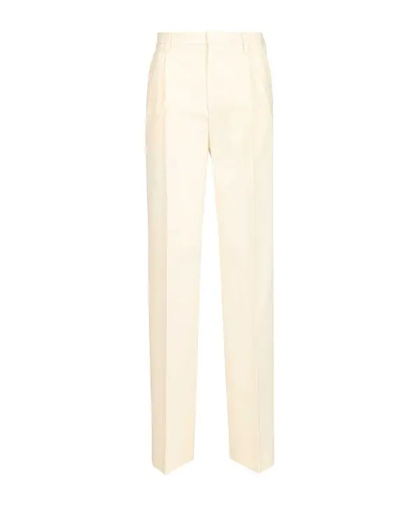 MAISON MARGIELA Pleat High-waisted Pants - White