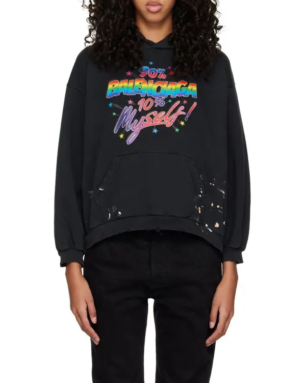 Balenciaga Logo Print Hoodie
