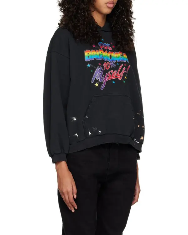 Balenciaga Logo Print Hoodie