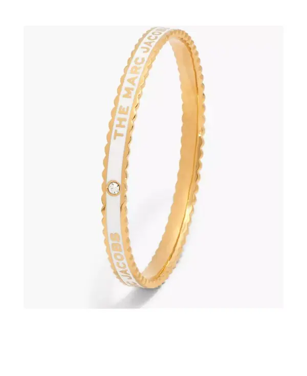 Marc Jacobs Medallion Scalloped Logo Detailed Bracelet