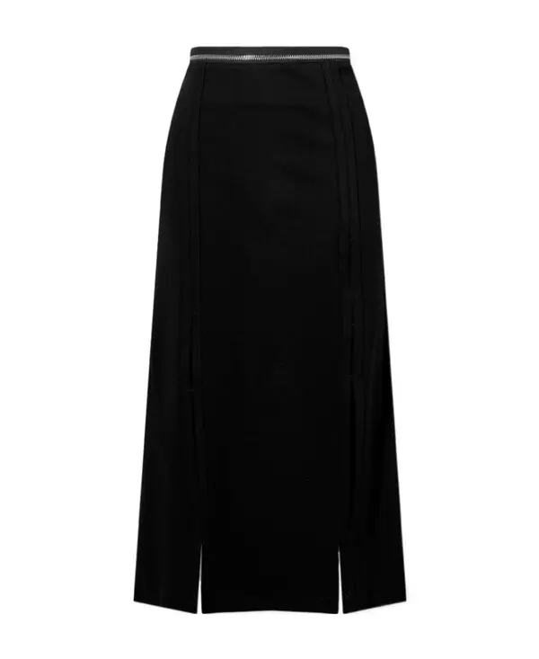 Helmut Lang Cut-out Zippered Midi Skirt - Black