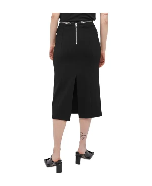 Helmut Lang Cut-out Zippered Midi Skirt
