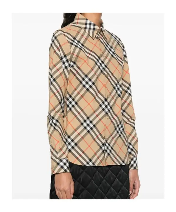 Burberry Long Sleeve Checked Shirt - No