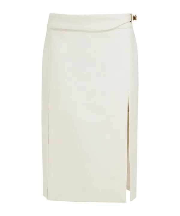 FERRAGAMO High Slit Pencil Skirt - Mascapone Cheese Color