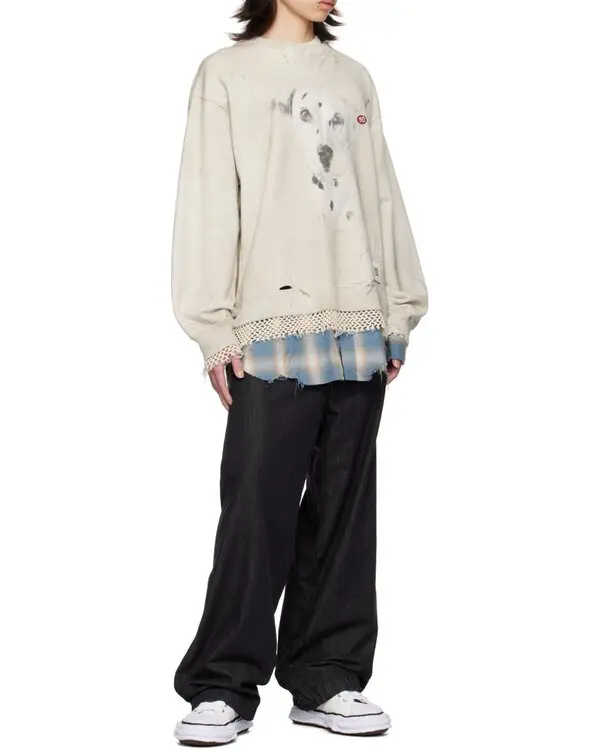Mihara Yasuhiro Round-toe Lace-up Sneakers - White