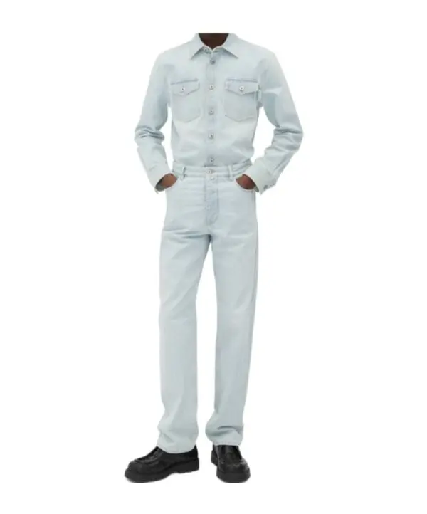 Bottega Veneta Extra Bleached Denim Overshirt - Light Blue