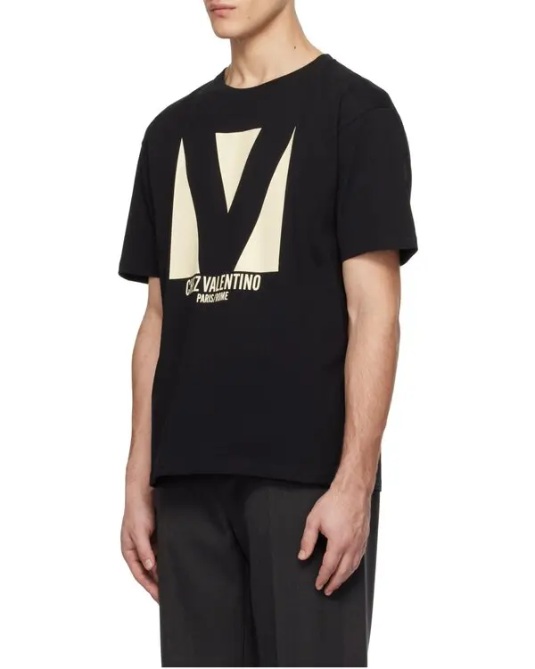 Valentino Garavani Chez -printed Crewneck T-shirt - Black
