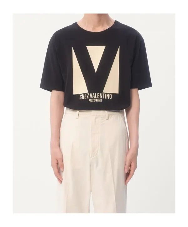 Valentino Garavani Chez -printed Crewneck T-shirt - Black