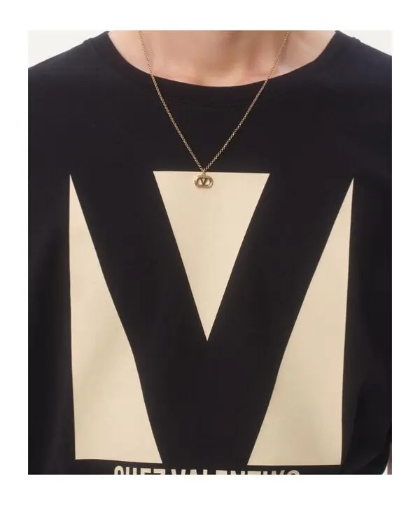 Valentino Garavani Chez -printed Crewneck T-shirt - Black