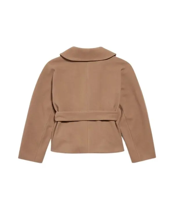 Balenciaga Short Wrap Coat - Brown