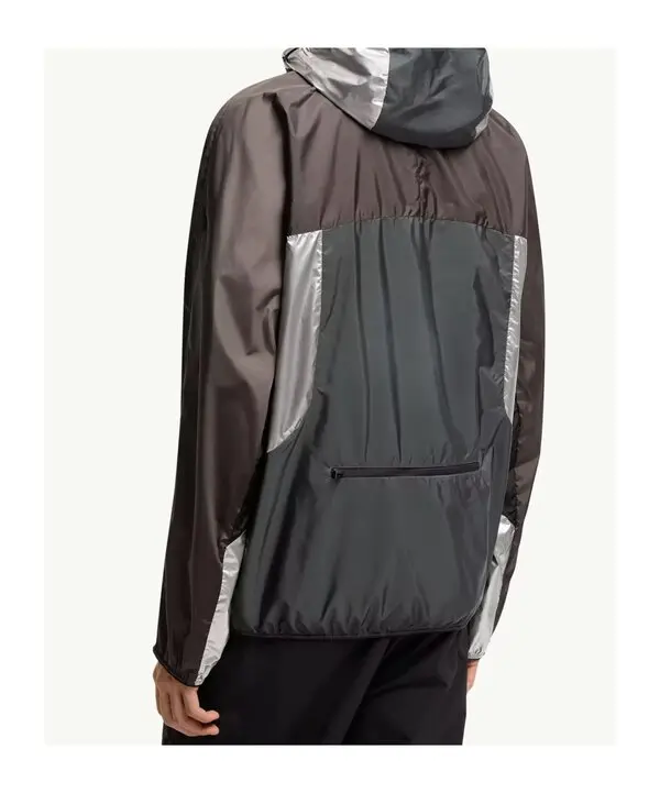Moncler Color-block Hooded Jacket - Silver