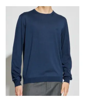 Giorgio Armani Crewneck Jumper With Embroidered Logo