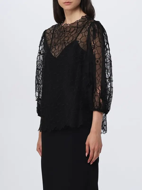 Red Valentino Embroidered Lace Blouse