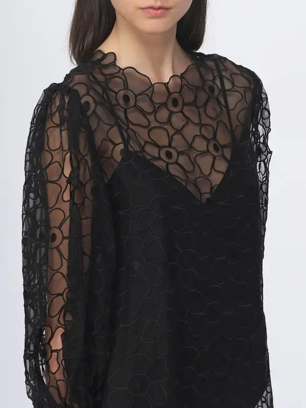 Red Valentino Embroidered Lace Blouse