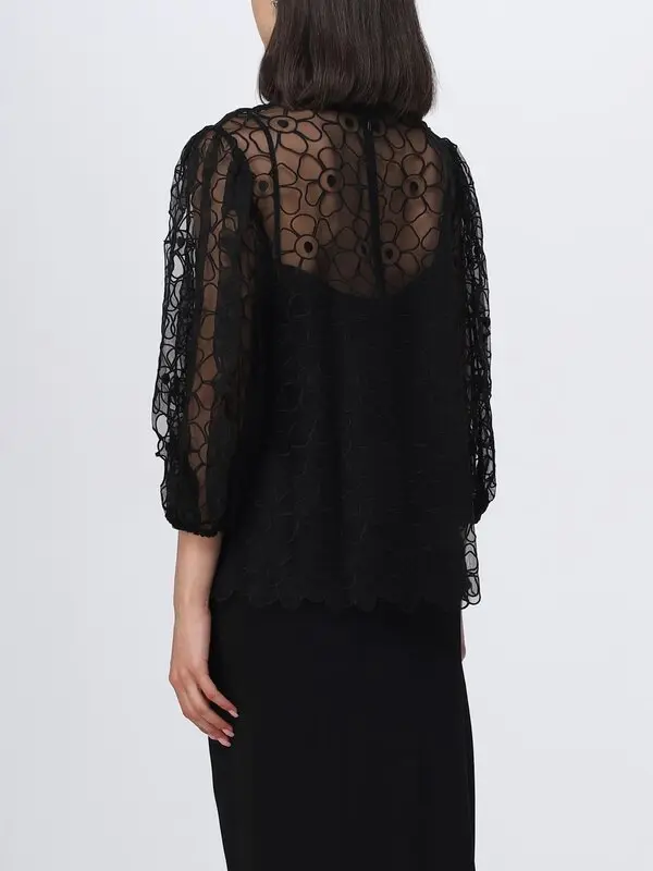 Red Valentino Embroidered Lace Blouse