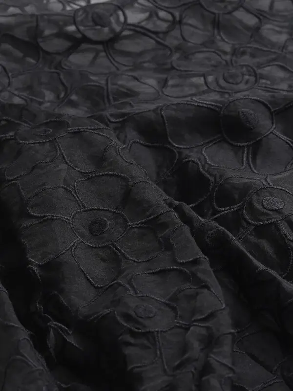Red Valentino Embroidered Lace Blouse - Black