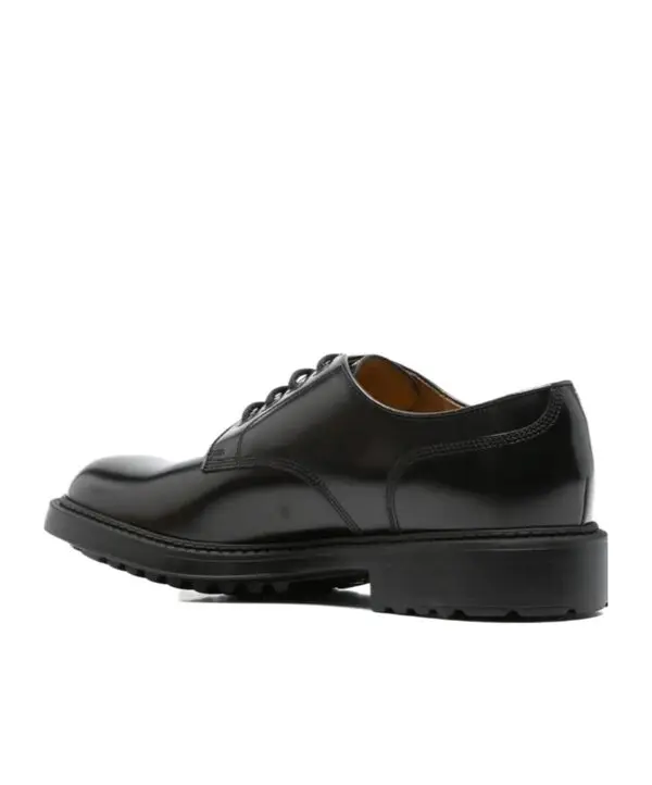 DOUCAL'S Lace-up Leather Derby Shoes - Black