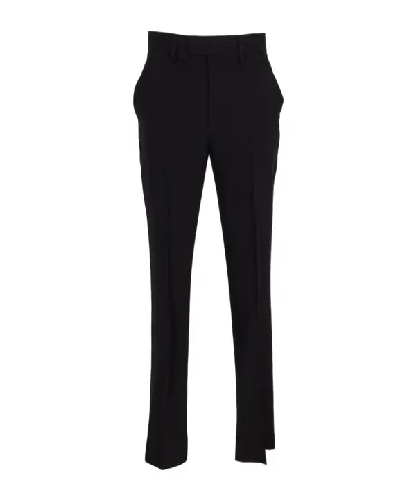 ANN DEMEULEMEESTER Straight-leg Tailored Trousers - Black