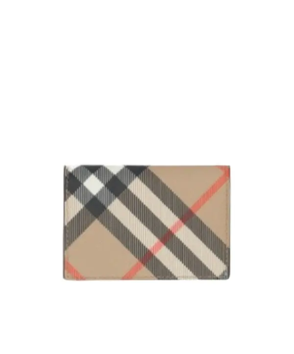 Burberry Nova Check Bi-fold Card Holder - Nude