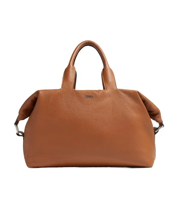 Zegna Deerskin Holdall - Brown