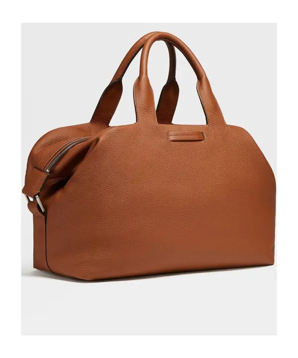 Zegna Deerskin Holdall - Brown