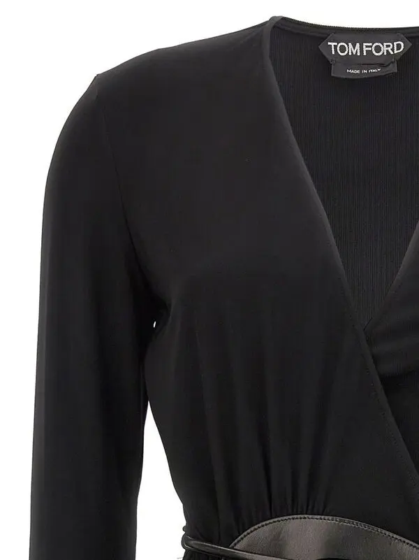 TOM FORD V-neck Belted Wrap Dress