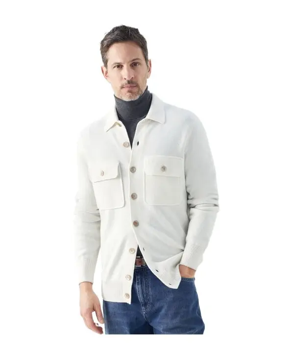 Brunello Cucinelli Cashmere Knitted Cardigan - White