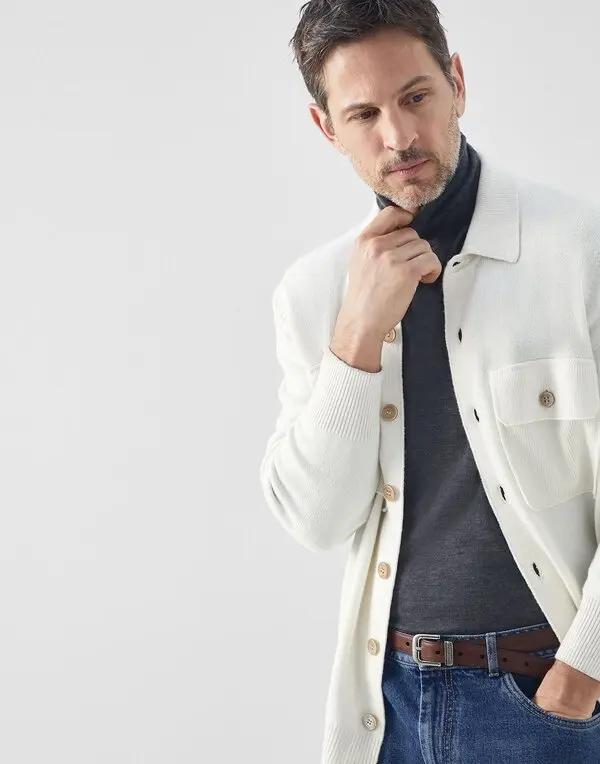 Brunello Cucinelli Cashmere Knitted Cardigan - White