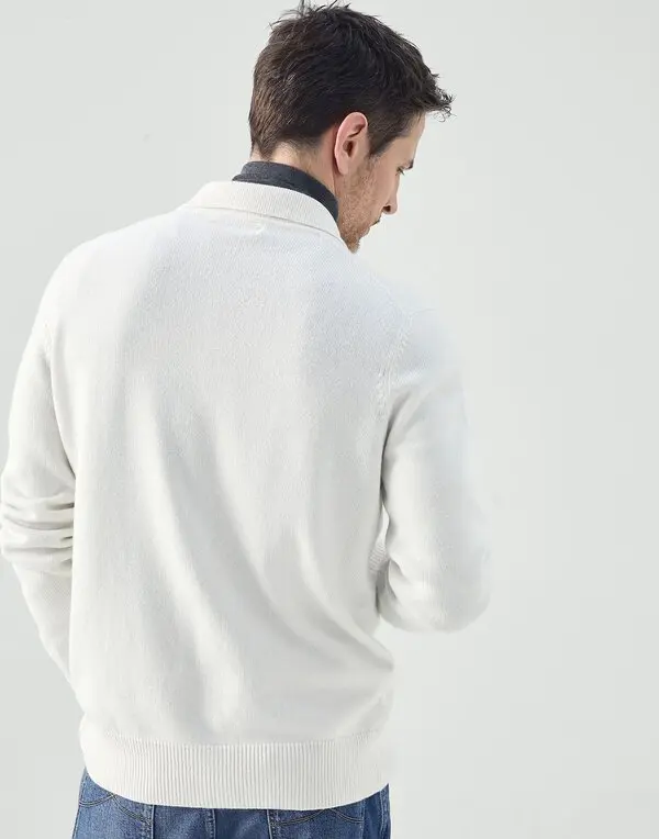 Brunello Cucinelli Cashmere Knitted Cardigan - White